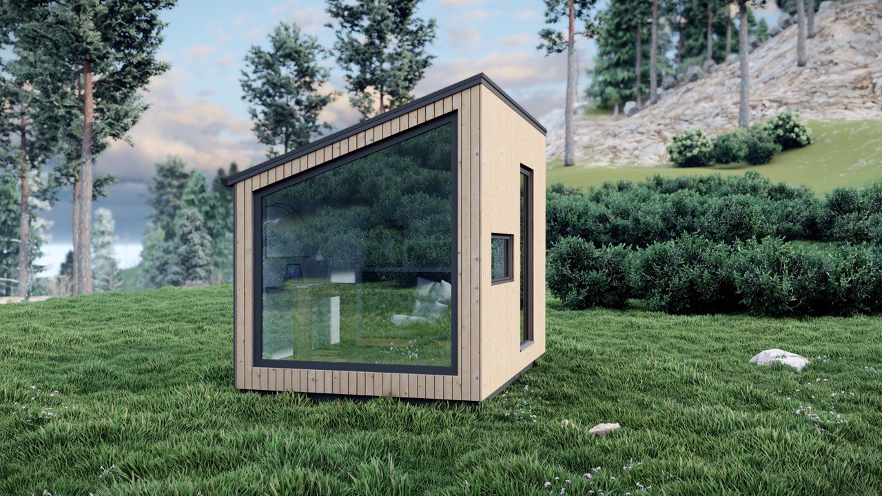 Tiny House - Modulhus - Minihus - Containerhus - Trädgårdshus, 6,72 m² ...